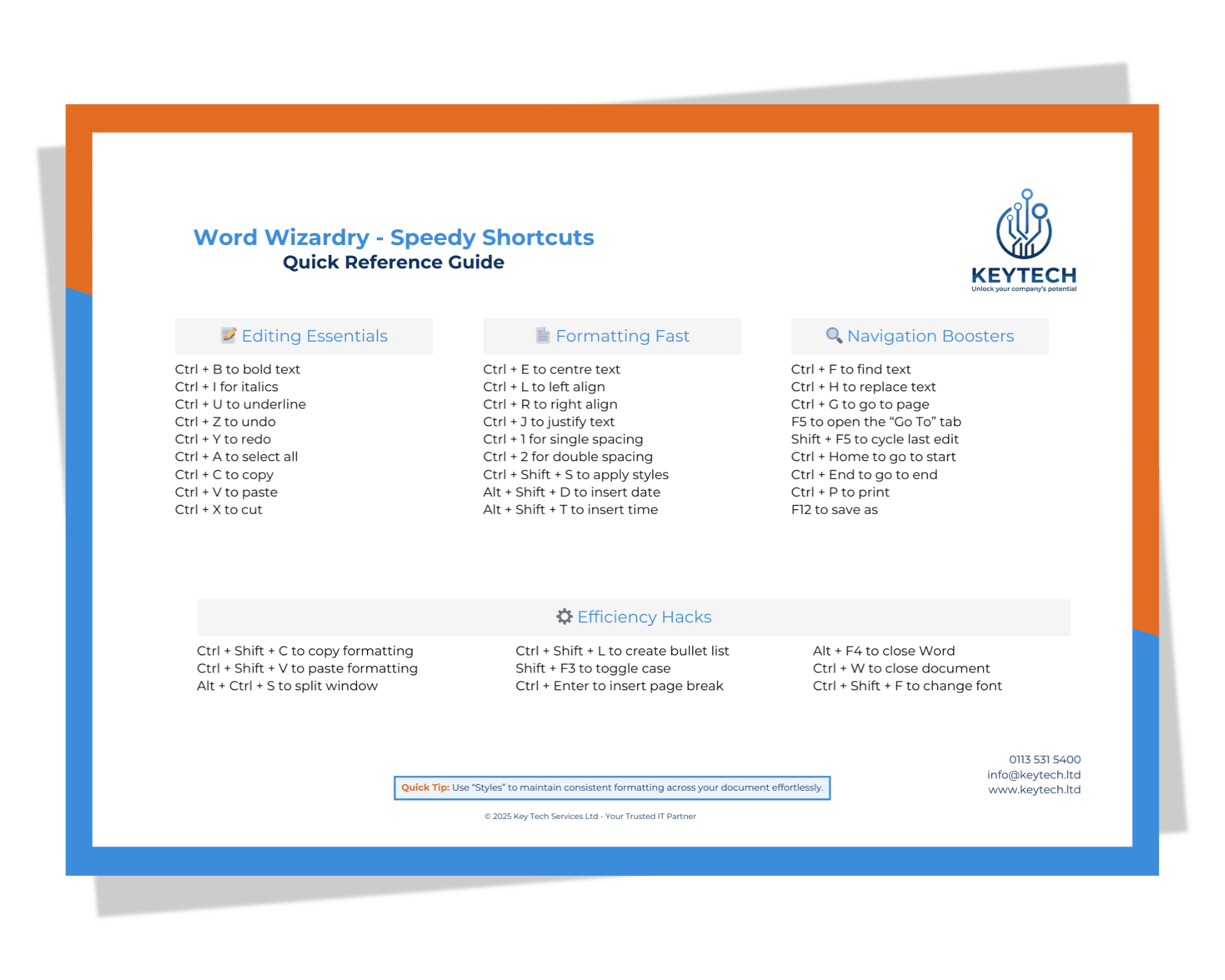 35+ Essential Word Keyboard Shortcuts You Need To Know! | Keytech